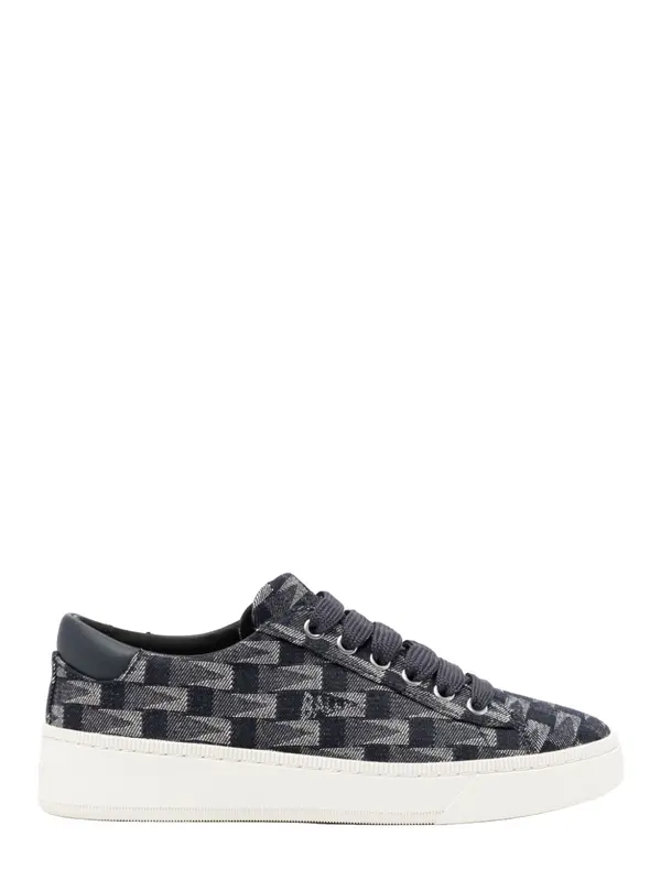 Bally Geometric-print Leather Sneakers - Blue