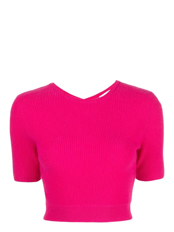 LISA YANG Josefina Cut-out Cashmere Top - Pink