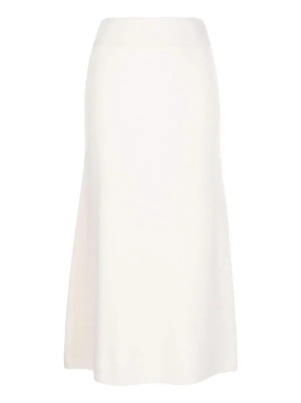 LISA YANG Cashmere Midi Skirt - White