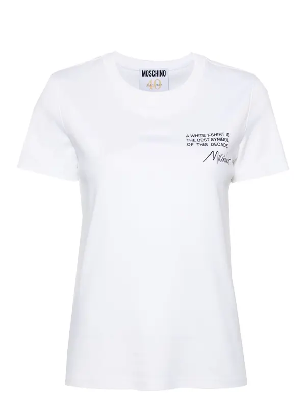 Moschino Print Organic Cotton T-shirt - White