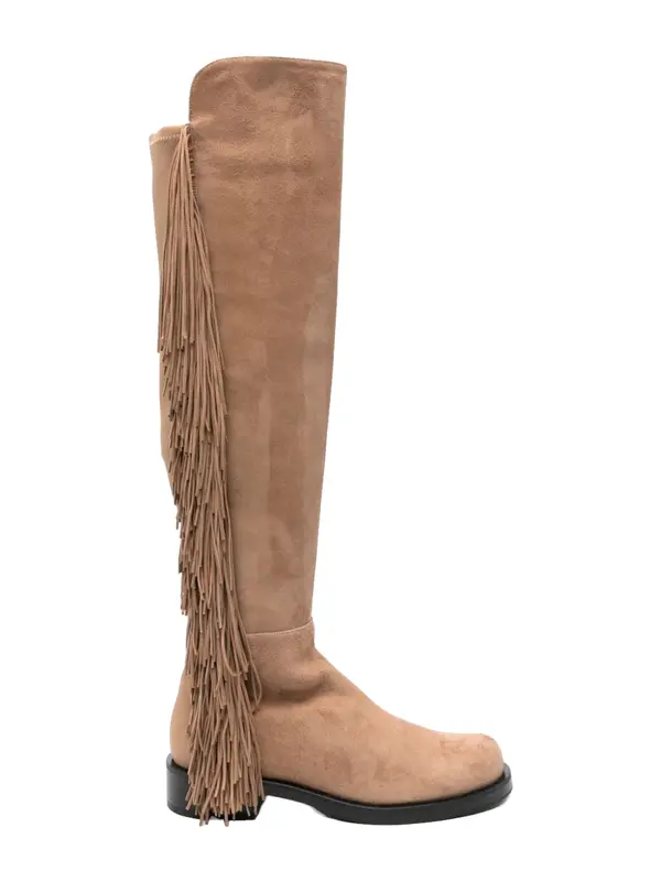 STUART WEITZMAN 5050 Bold Crystal Fringe 40mm Boots - Brown