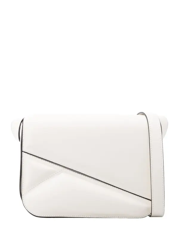 WANDLER Medium Oscar Leather Crossbody Bag - White