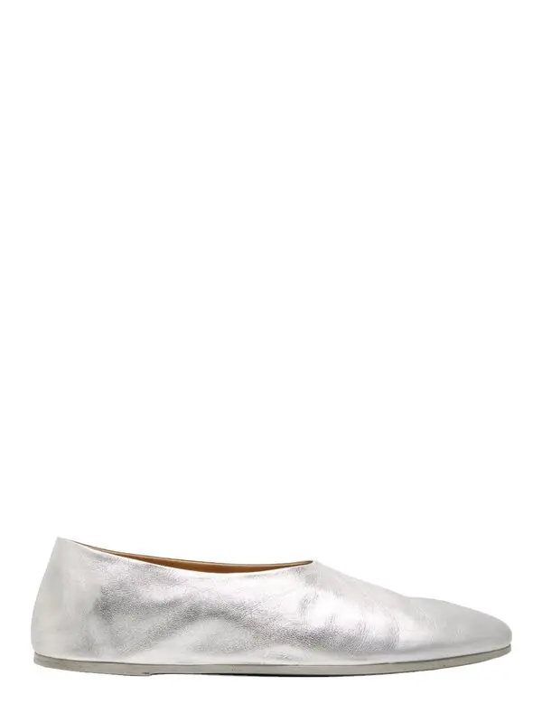 Marsèll Laminated Leather Slippers - Silver