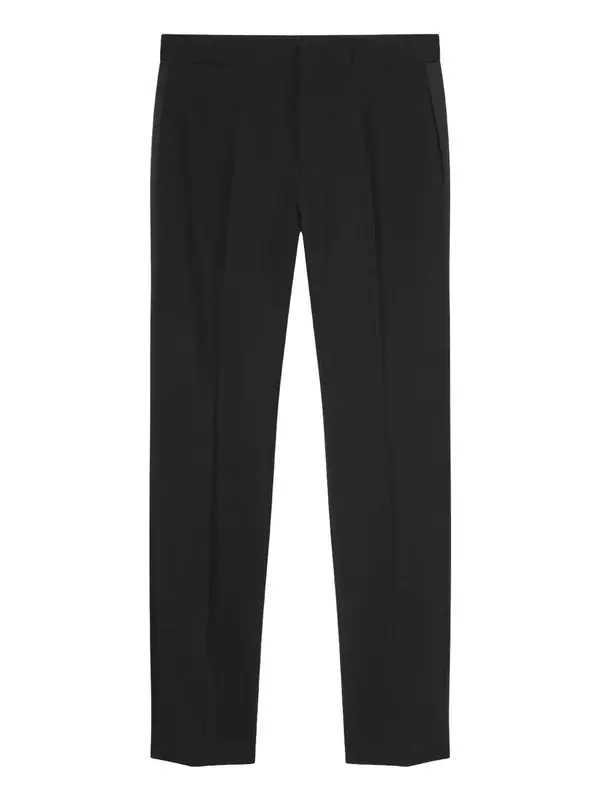 Versace Logo-appliqué Tapered Chino Trousers - Black