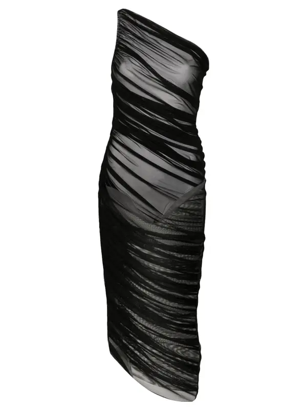 Norma Kamali Diana Asymmetric One-shoulder Gown - Black