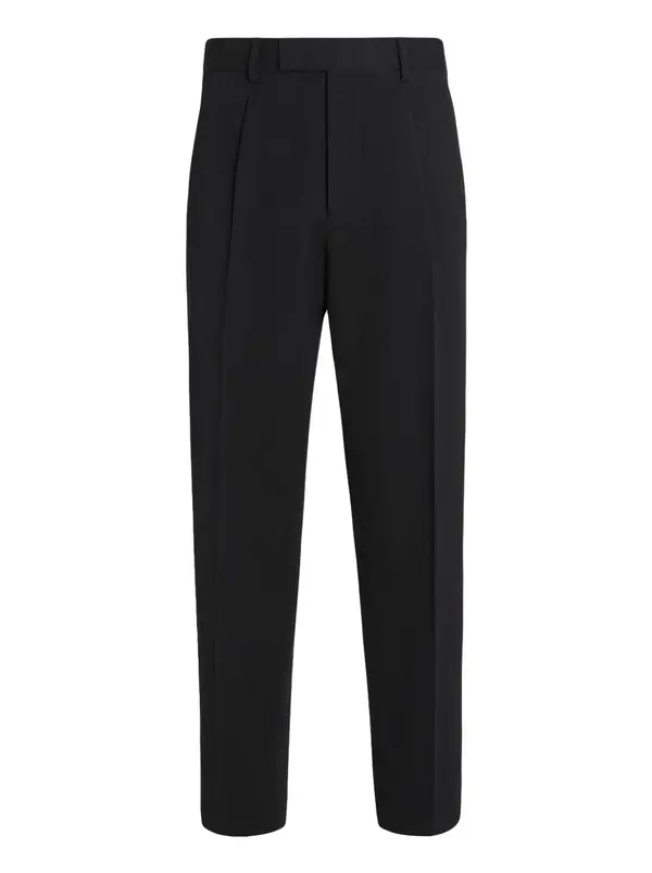 Zegna Mid-rise Tailored Trousers - Black