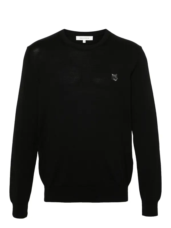 Maison Kitsuné Fox-patch Jumper - Black