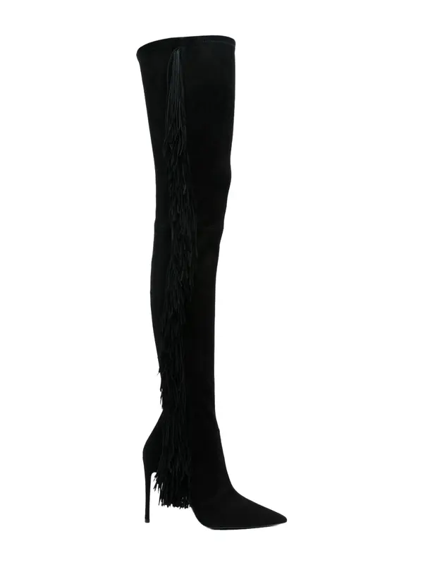 STUART WEITZMAN 100mm Ultra Fringe Over-the-knee Boots - Black