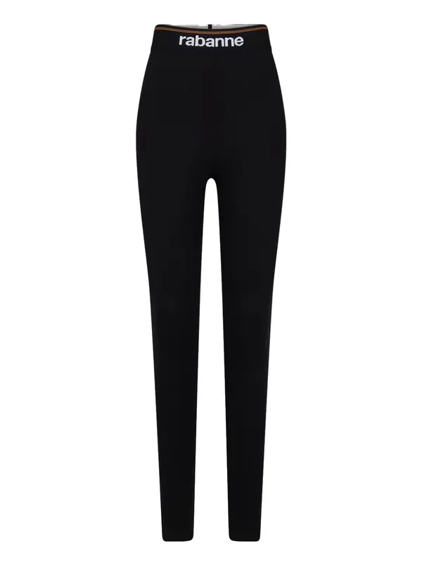 Rabanne Bodyline Logo-waistband Leggings - Black