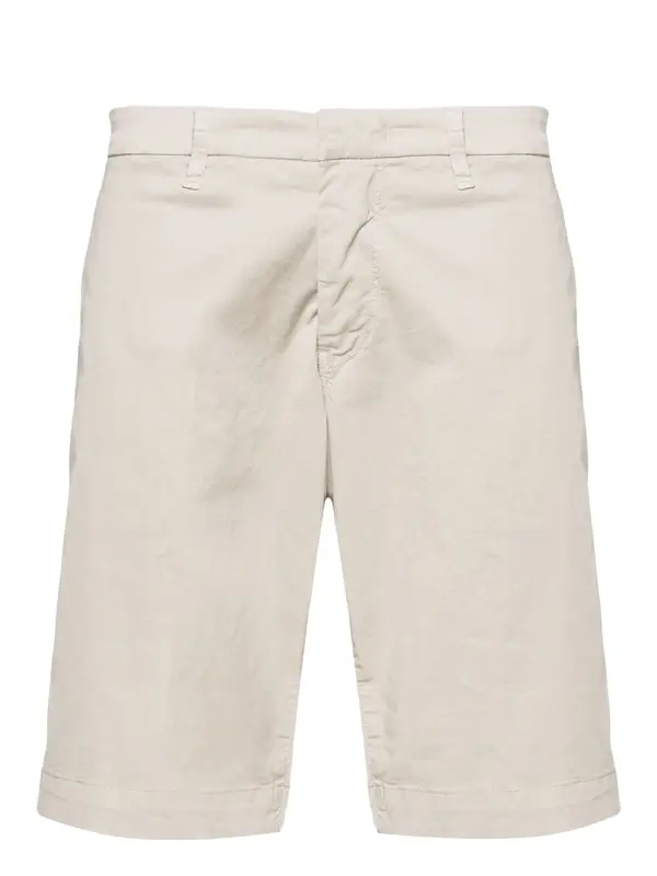 FAY Logo-patch Bermuda Shorts - Neutrals