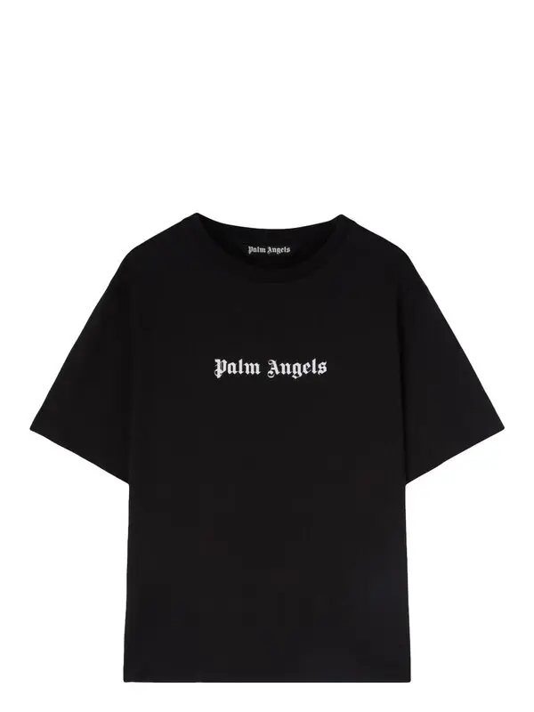 Palm Angels Logo-print Cotton T-shirt - Black