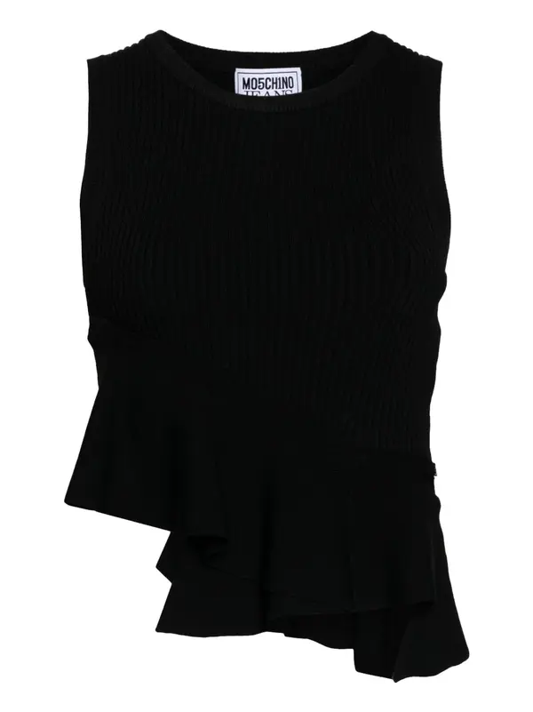 Moschino Ruffle Detail Top - Black