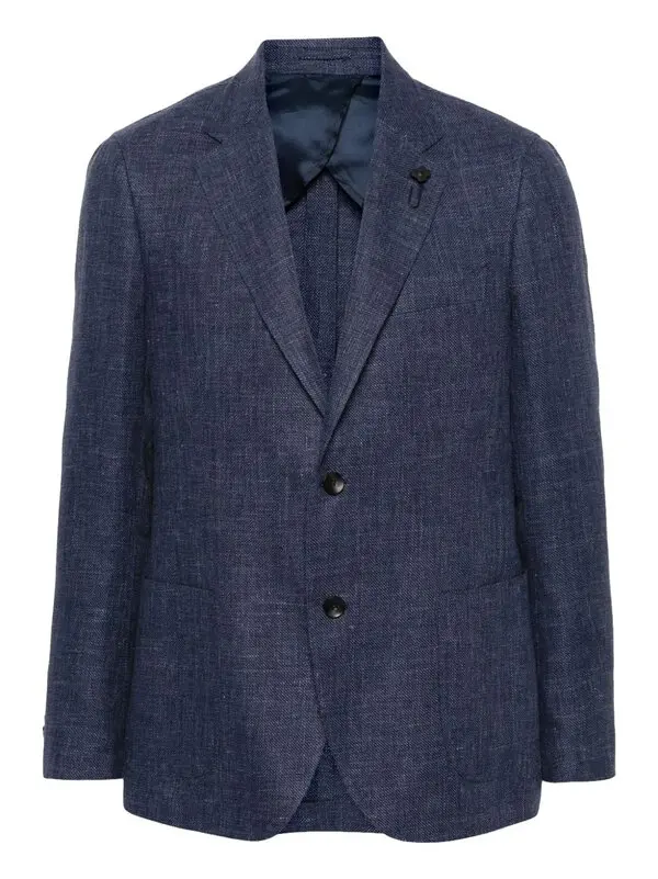 LARDINI Single-breasted Blazer - Blue