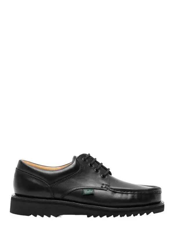 Paraboot Thiers Patent Leather Boat Shoes - Black
