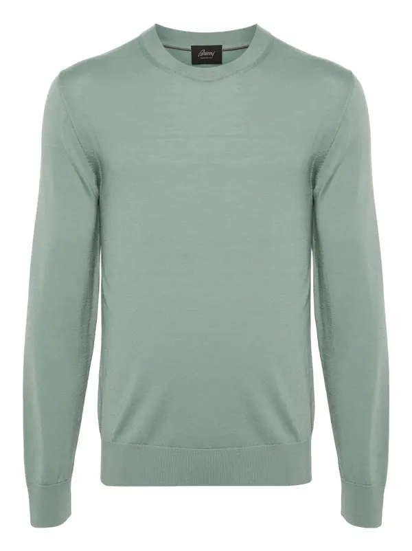 Brioni Fine-knit Wool Jumper - Green