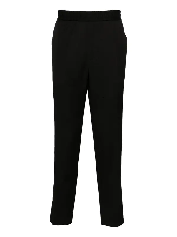 Golden Goose Logo-plaque Virgin Wool Trousers - Black