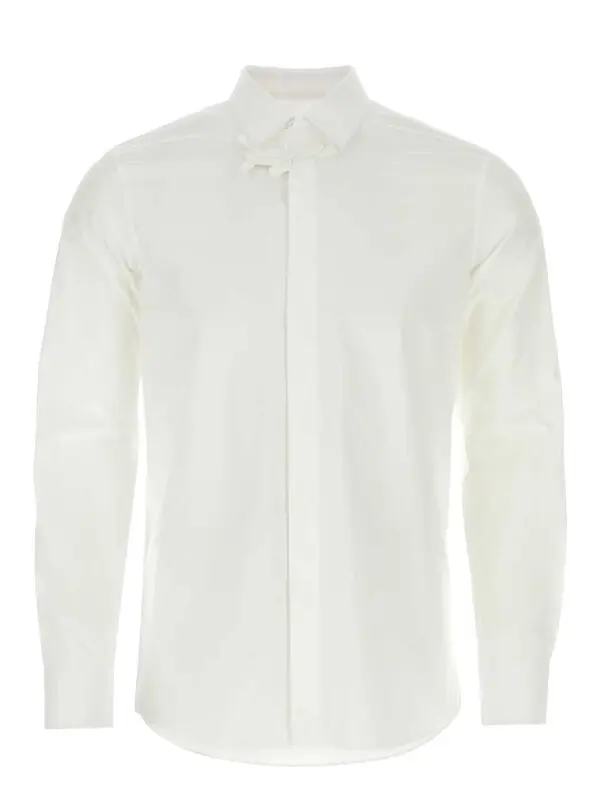 Valentino Garavani Floral-patch Poplin Shirt - White