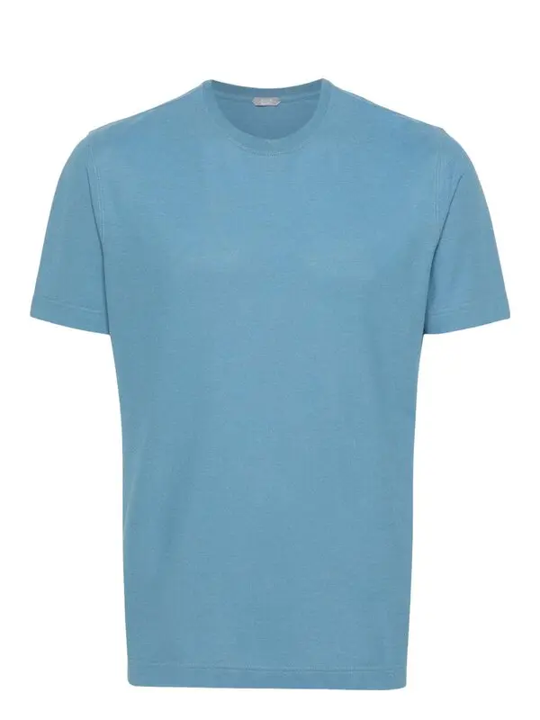 ZANONE Short-sleeve Cotton T-shirt - Blue