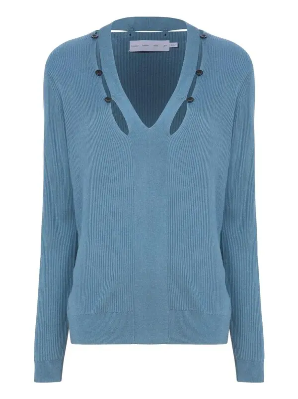 Proenza Schouler White Label Elsie Cut-out Jumper - Blue