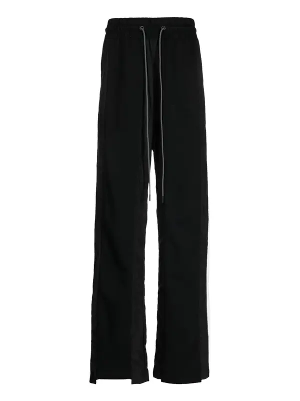MOSTLY HEARD RARELY SEEN Stripe-detail Cotton Track Trousers - Black