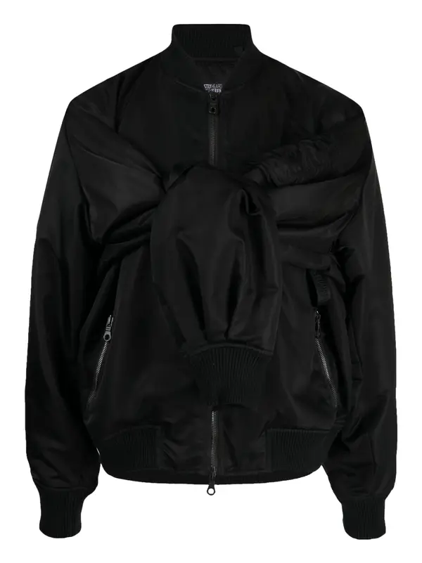 MOSTLY HEARD RARELY SEEN Logo-embroidered Panelled Jacket - Black