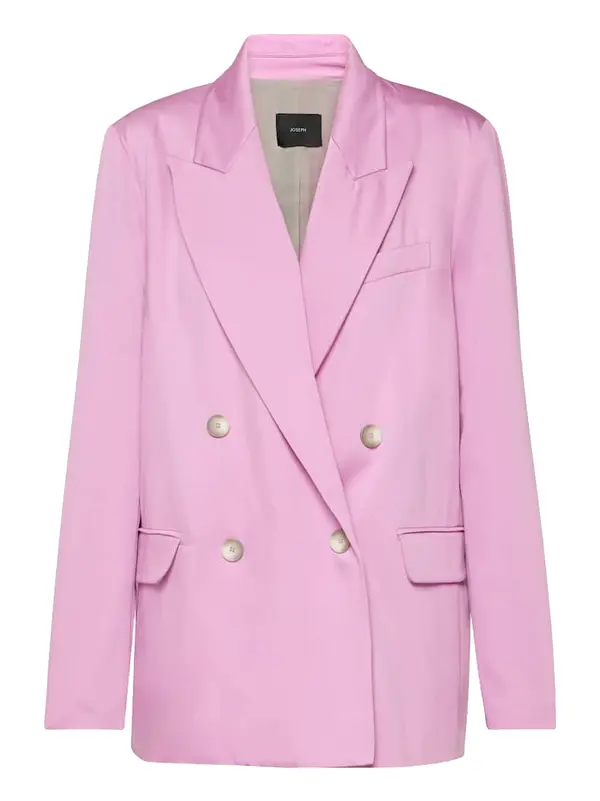 JOSEPH Jaden Double-breasted Blazer - Pink