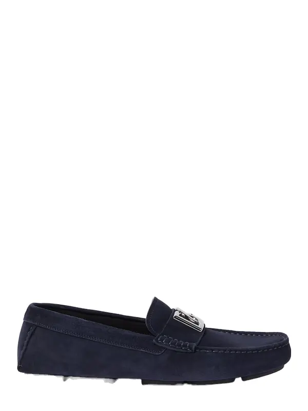 Dolce & Gabbana Dg Suede Loafers - Blue