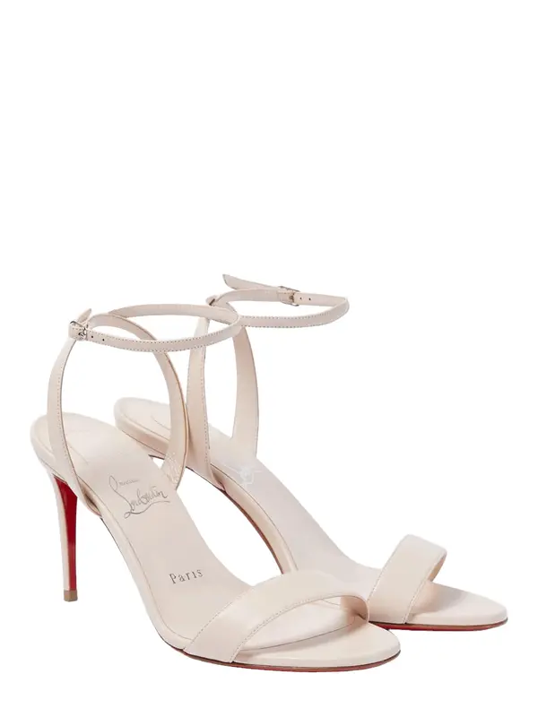 CHRISTIAN LOUBOUTIN Loubigirl 85 Leather Sandals - Neutrals