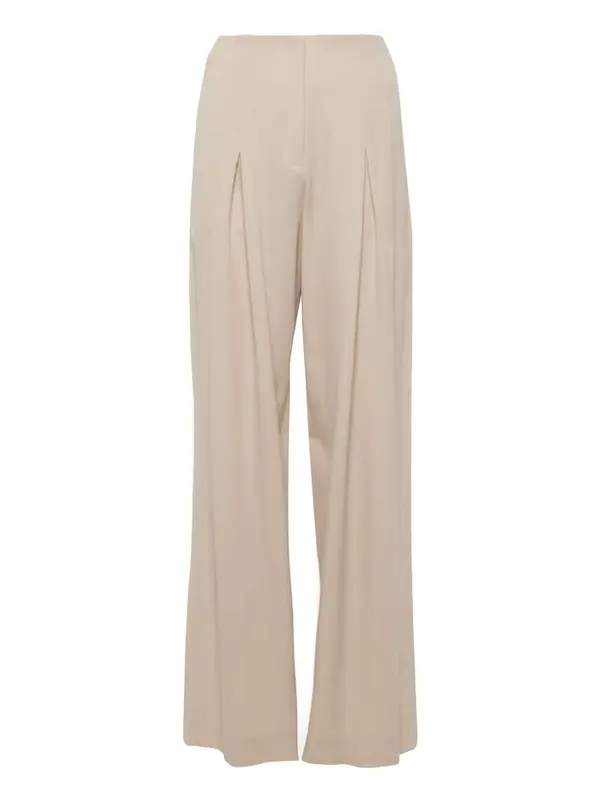 FFORME Faye High-rise Wide-leg Wool Pants - Beige