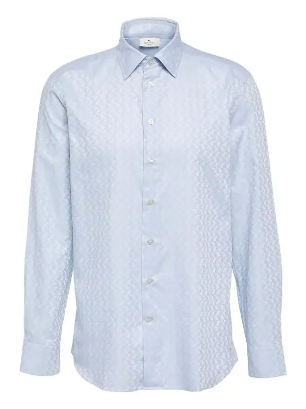 Etro Paisley Cotton Shirt - Blue