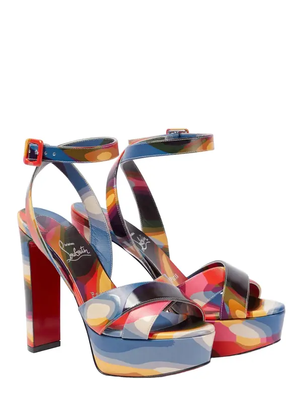 CHRISTIAN LOUBOUTIN Supramariza 130 Leather Sandals - Multicoloured