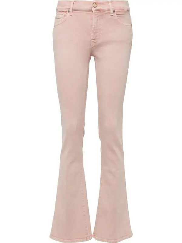 7 For All Mankind Mid-rise Bootcut Jeans - Pink