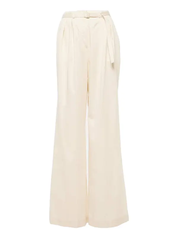 JOSEPH Tunis High-rise Wide-leg Pants - White