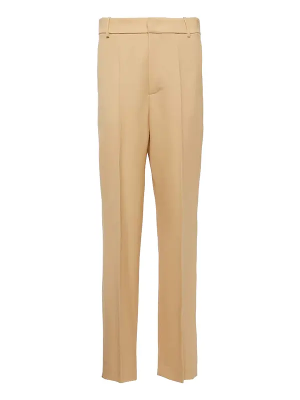 TOD'S Virgin Wool Straight Pants - Brown