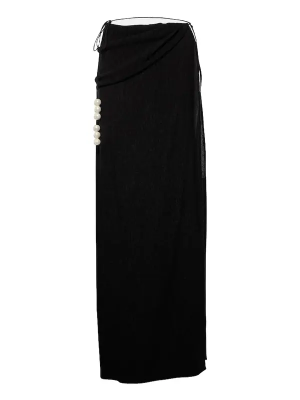 Magda Butrym Embellished Maxi Skirt - Black