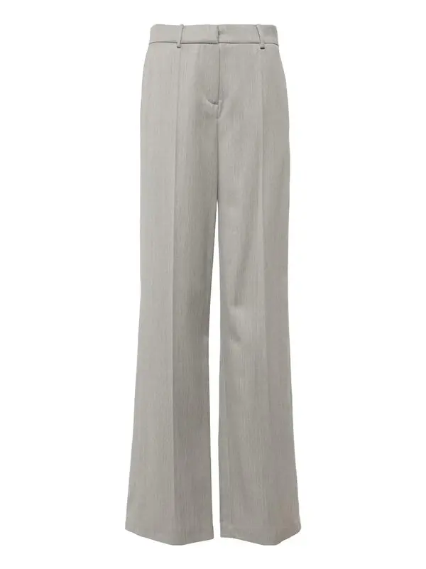Magda Butrym Mid-rise Wool Straight Pants - Grey