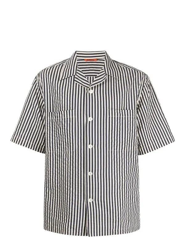 Barena Venezia Striped Seersucker Shirt - Blue