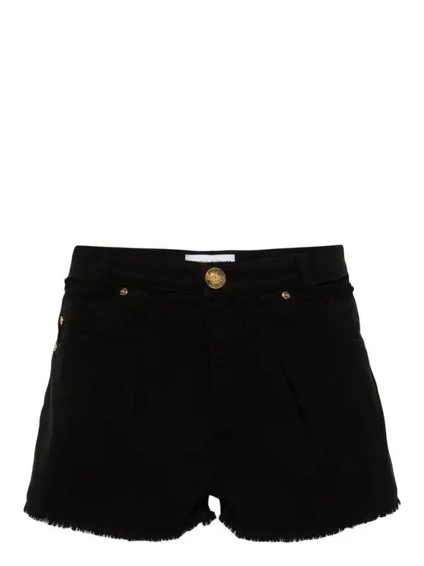 Pinko Distressed Denim Shorts - Black