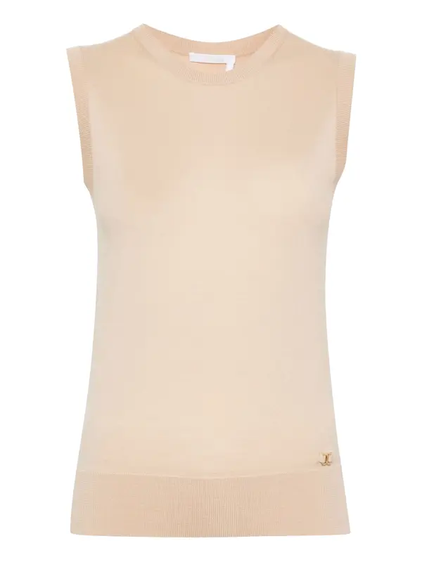 Chloé Sleeveless Wool Jumper - Neutrals