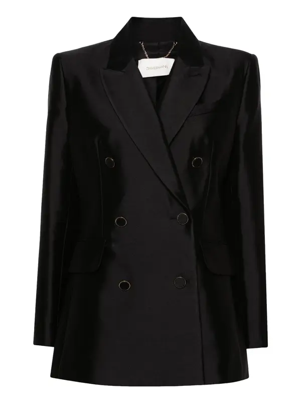Zimmermann Luminosity Double-breasted Blazer - Black