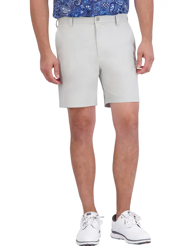 Robert Graham Aster Stretch Flat-front Shorts - Grey