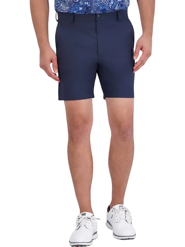 Robert Graham Aster Stretch Flat-front Shorts - Navy
