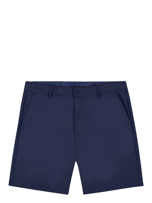 Robert Graham Aster Stretch Flat-front Shorts - Placid Blue