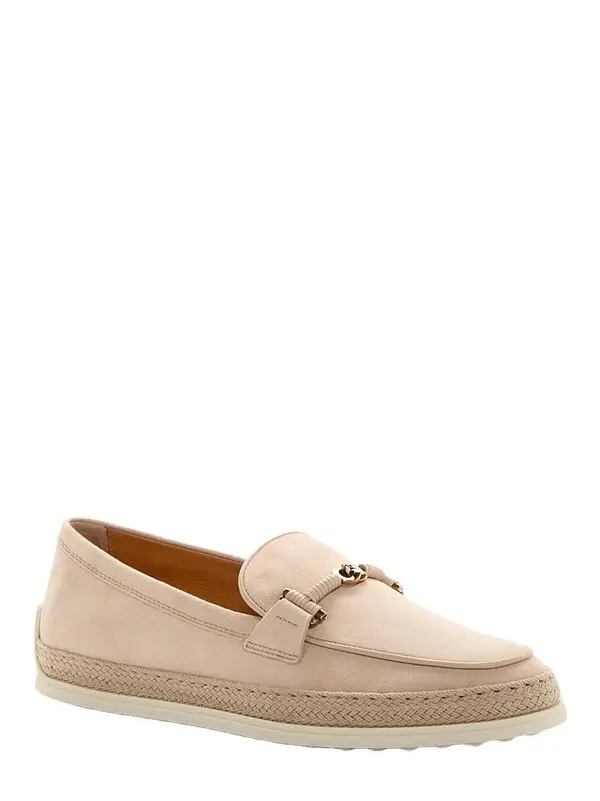 TOD'S Espadrille Driver Loafers - Beige