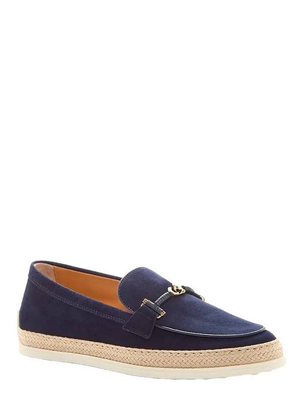 TOD'S Espadrille Driver Loafers - Navy