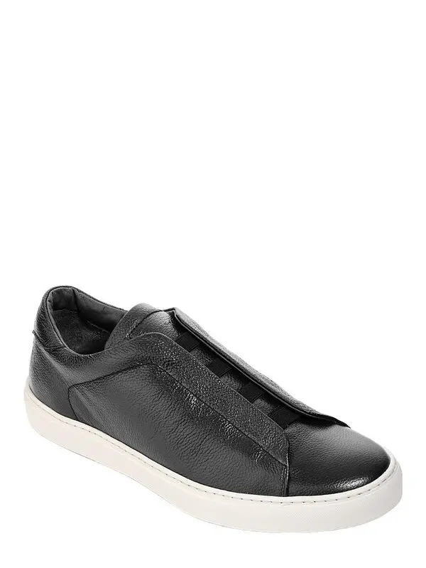 To Boot New York Bolla Leather Slip-on Sneakers - Black Full Grain