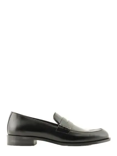 Giorgio Armani Leather Loafers - Black