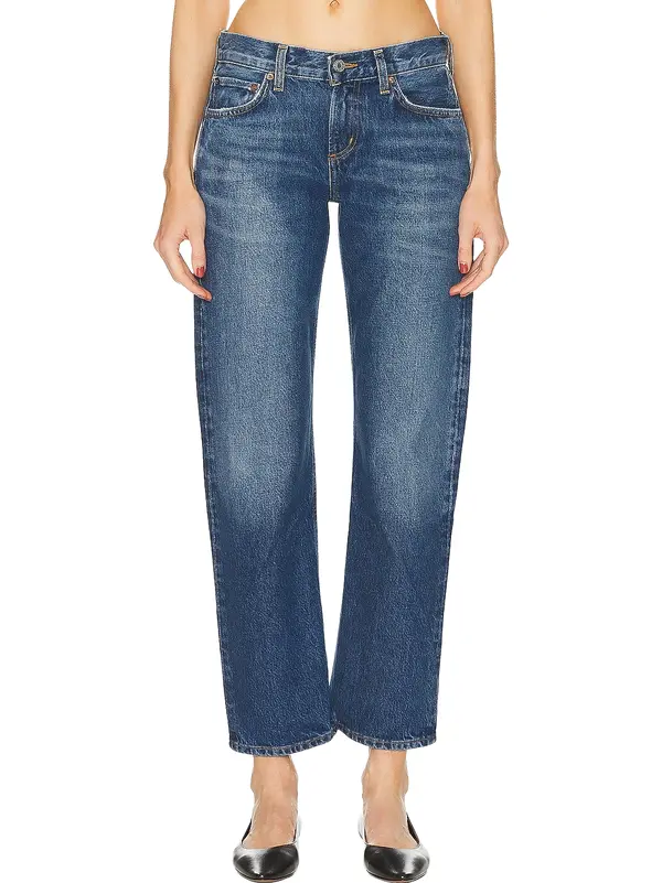 AGOLDE Amber Low Rise Straight Jeans - Milestone