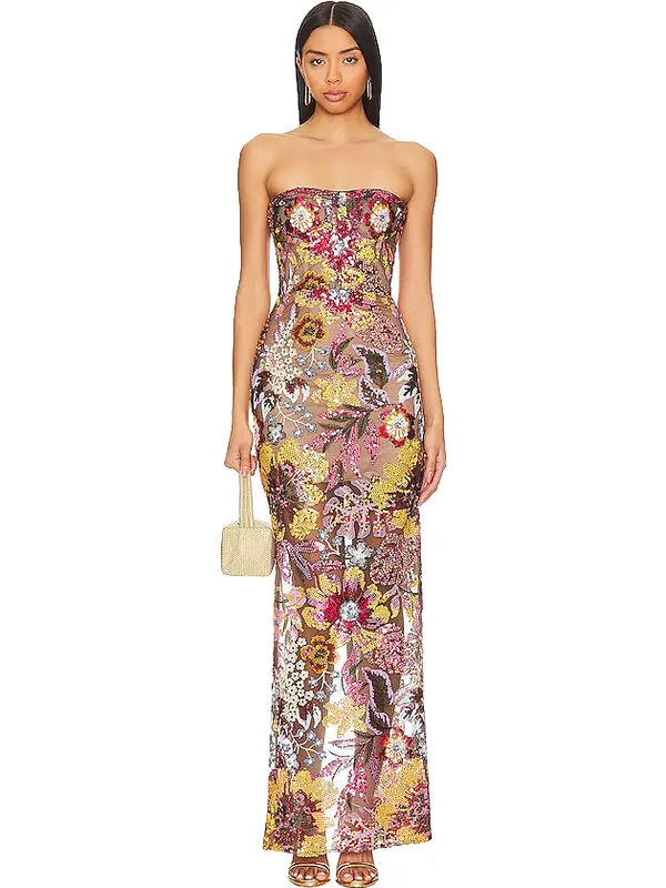 BRONX AND BRONCO Dahlia Maxi Dress - Sequin Multi