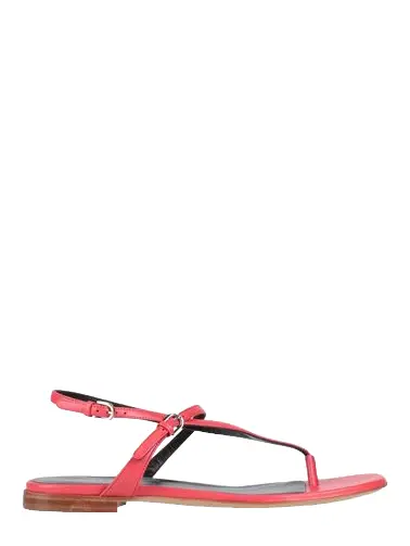 Emporio Armani Leather Thong Sandal - Red